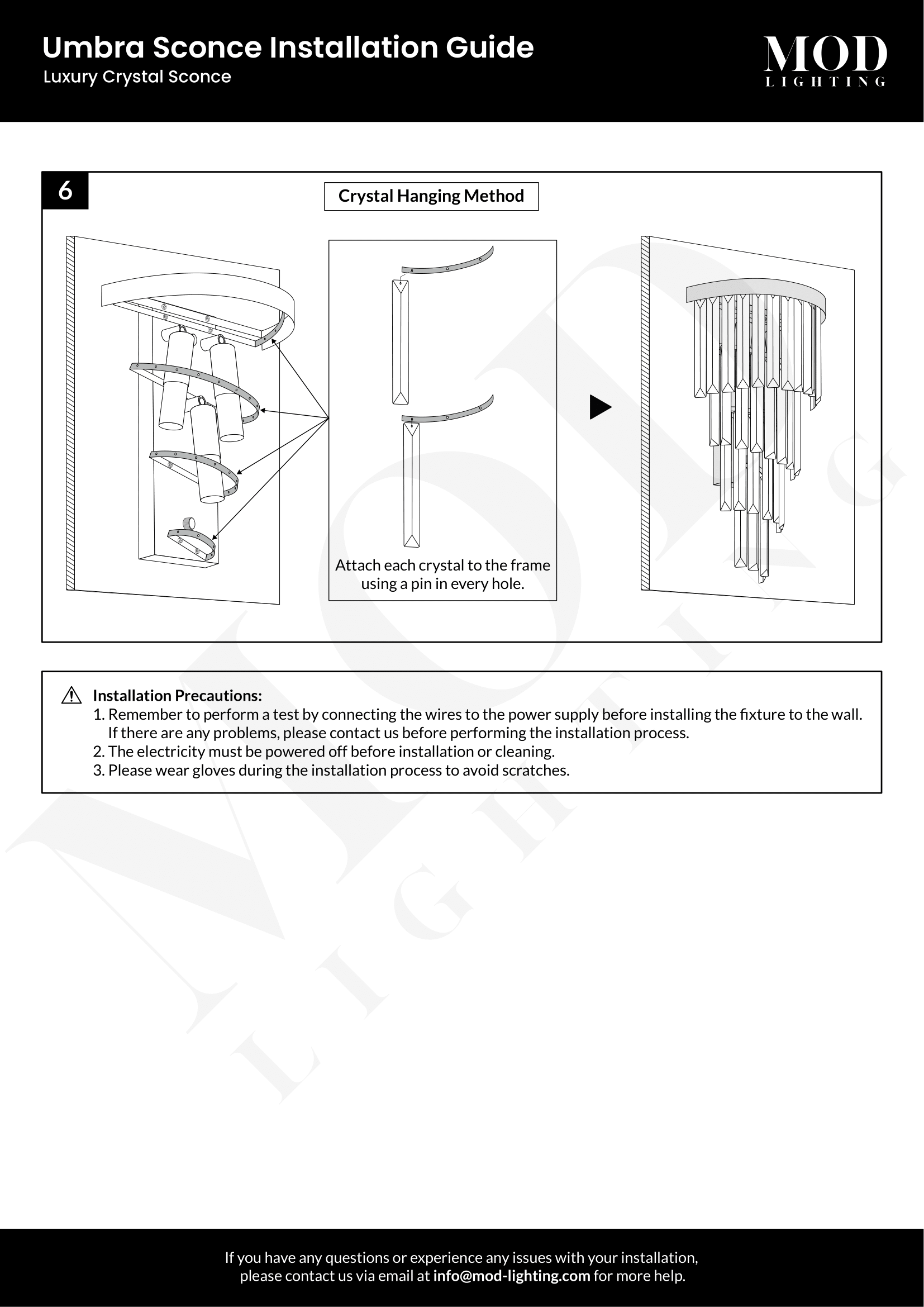 Umbra Sconce Installation Guide